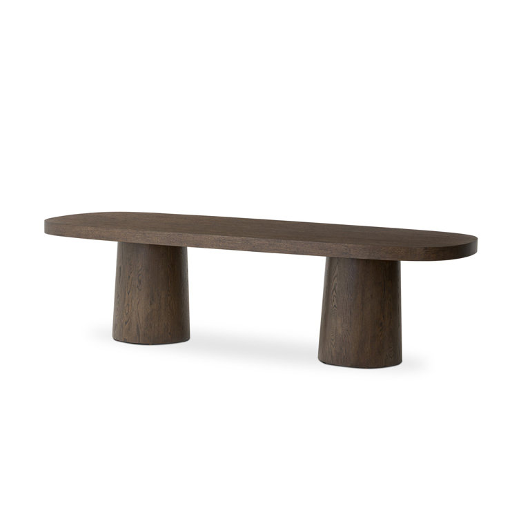 Four Hands Valen Dining Table-Rustic Brown Oak Veneer | Perigold